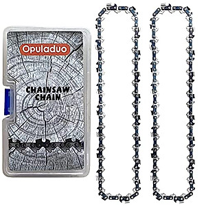 Opuladuo 2PC 10 Inch Chainsaw Chains, Replacement Chain for WORX WG309,10'' Chain for Sun Joe SWJ803E - 3/8'' .050'' 40 Drive Links
