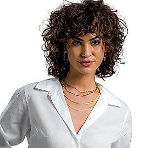 Paperclip Chain Link Earrings for Women 14K Gold Plated Sterling Silver | Hypoallergenic Gold and Silver Dangling Earrings