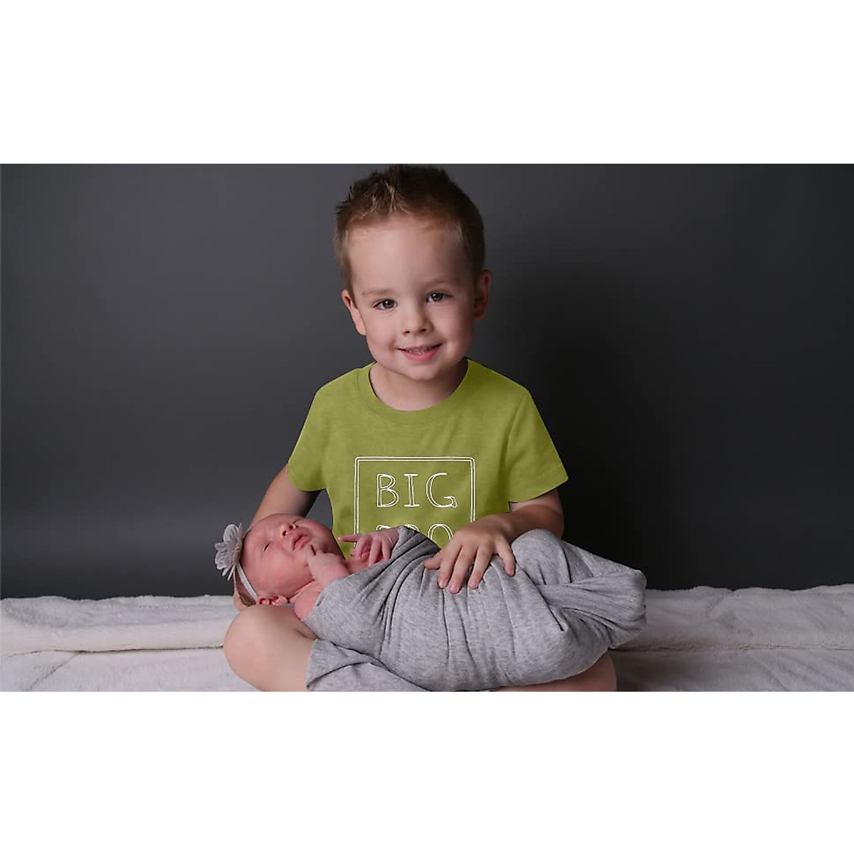 Big Brother Shirt Toddler Baby Boy Promoted to Big Brother Announcement Tshirt Infant Short Sleeve Clothes Green