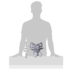 goDog Checkers Elephant Squeaky Plush Dog Toy, Chew Guard Technology - Gray, Large