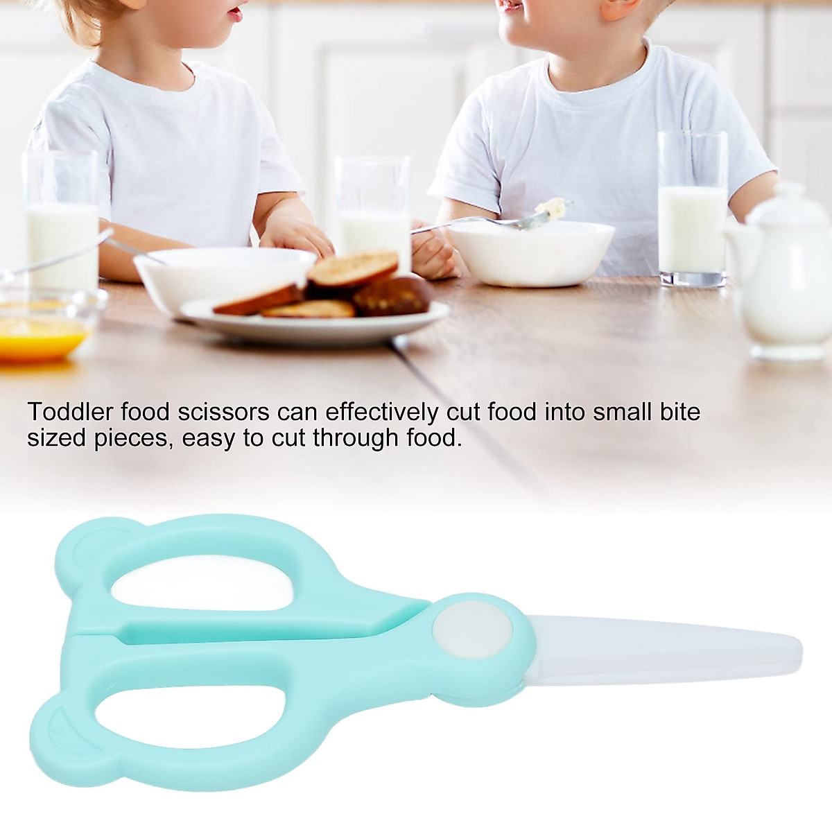 Baby Food Supplement Scissors Baby Food Ceramic Scissors Safety Ceramic Baby Scissors (green)