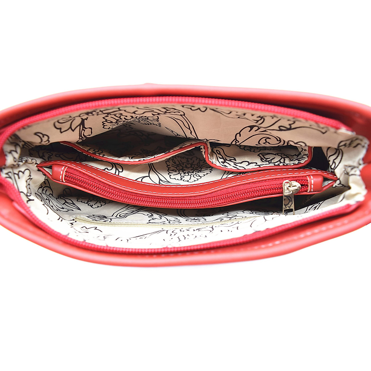 WESTERN ORIGIN American Flag Stars and Stripes Rhinestone Studs Crossbody Handbag USA Patriotic Women Purse Leather Single Shoulder Bag (#1 Red)