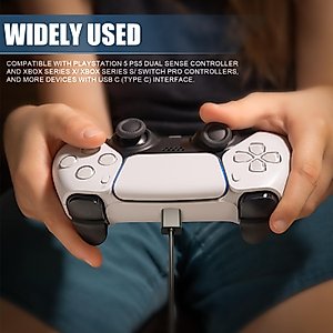 FAWETTY USB C Charging Cable Compatible with PS5 Controller,for Xbox Series X/for Xbox Series S Controller,2 Pack 6Ft Fast Charging USB Type C-ps5 Controller Charger Cable