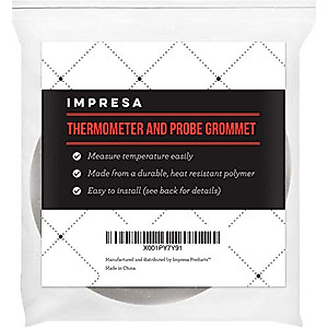 2 Pack Thermometer and Probe Grommet for Grills - Compatible with Weber Smokey Mountain Cookers and More - Compare to Replacement 85037 - by Impresa Products