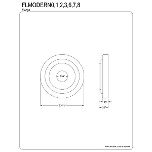 Kingston Brass FLMODERN1 Yosemite Made to Match Decor Escutcheon, 3-Inch, Polished Chrome