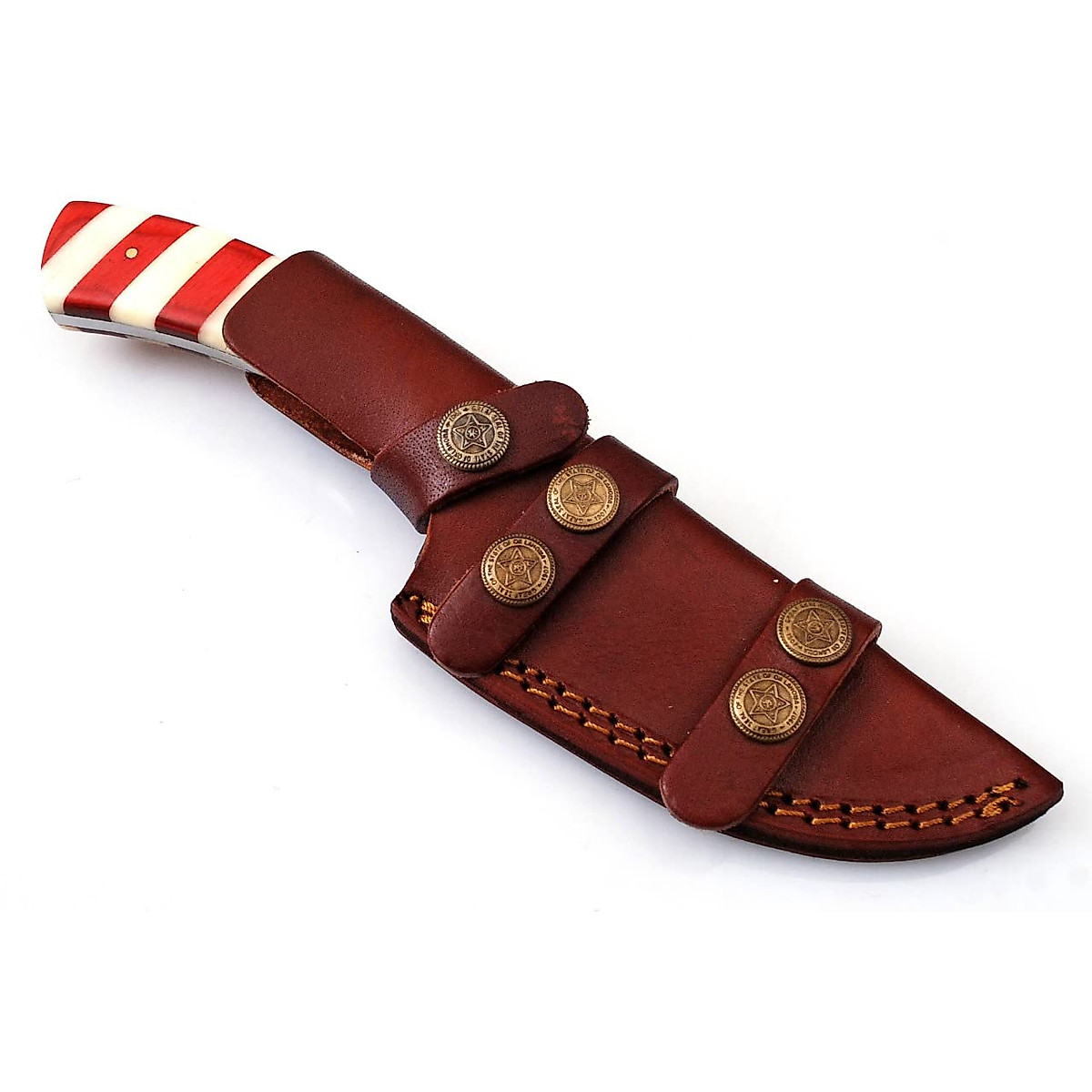 SagaCity Damascus Hunting Knife, 9 Inch Handmade Knife with Sheath, Knives for Men, Bushcraft Kinfe, Edc Knife Damascus, Small Hunting Knife; 109