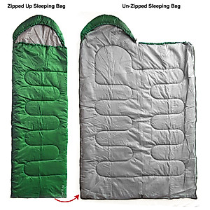 Swift-n-Snug Sleeping Bag - Big and Tall Cold Weather 100% Polyester Bag for Boys, Girls, Men, Women, Kids & Adults - Portable, Lightweight Sack for Camping, Hiking, Travelling, Backpacking
