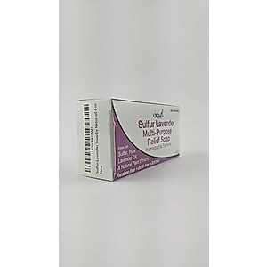 Naturasil 10% Sulfur Lavender Soap Bar Natural Skin Treatment for Acne, Bug Bites, Warts Treatment, Viral Bumps, Nodes & Itching | for Kids & Adults |113 grams