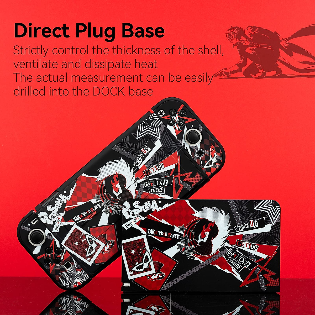 YOCORE Faceplate Skin Cover for Switch Charging Dock, Anti-Scratch Hard Slim Sleeve Pad for Switch Dock, DIY Replacement Housing Shell for Switch Dock-P5