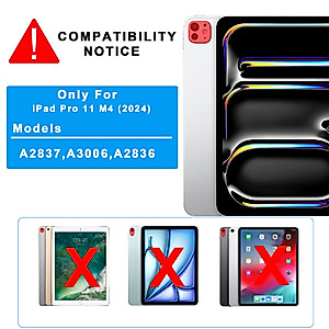 for iPad Air 11 inch (M2) 2024 & iPad Pro 11 inch 4/3/2/1.Generation & iPad Air 5/4 10.9 inch Case with Detachable Keyboard : 7 Color Backlight Tablet Keyboard Cases with Touchpad & Pencil Holder