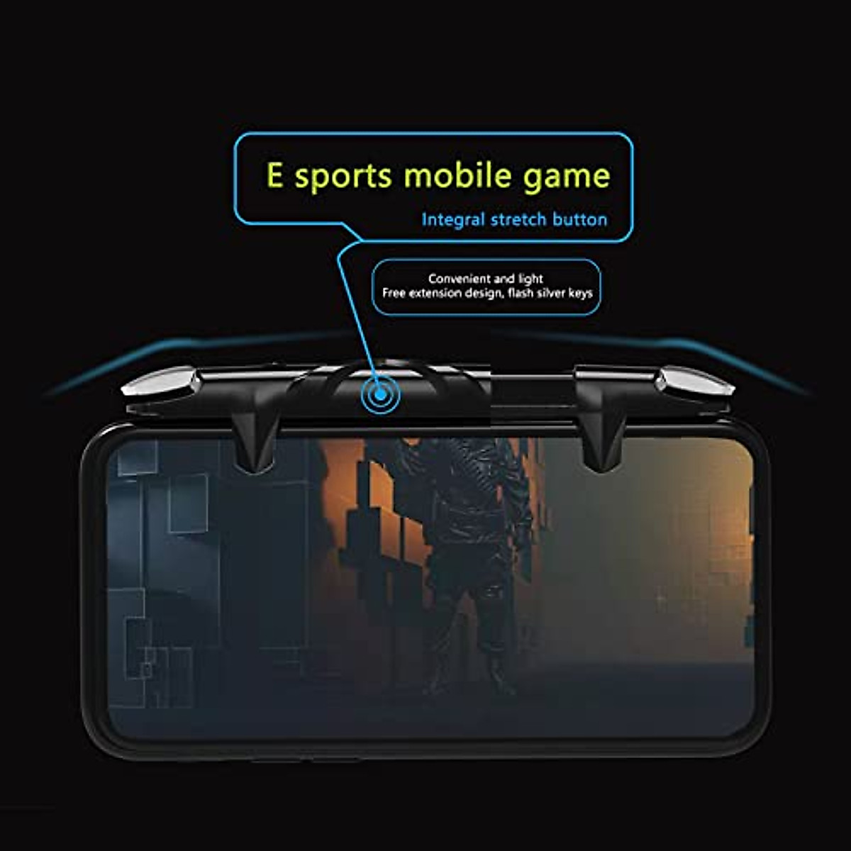 Ranvo Pubg Mobile Trigger, Four Speed Mobile Mobile Game High Frequency Electromagnetic Mobile Controller for Mobile Phones