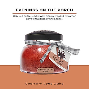 A Cheerful Giver - Evenings On The Porch Mama Scented Glass Jar Candle (22oz) with Lid & True to Life Fragrance Made in USA