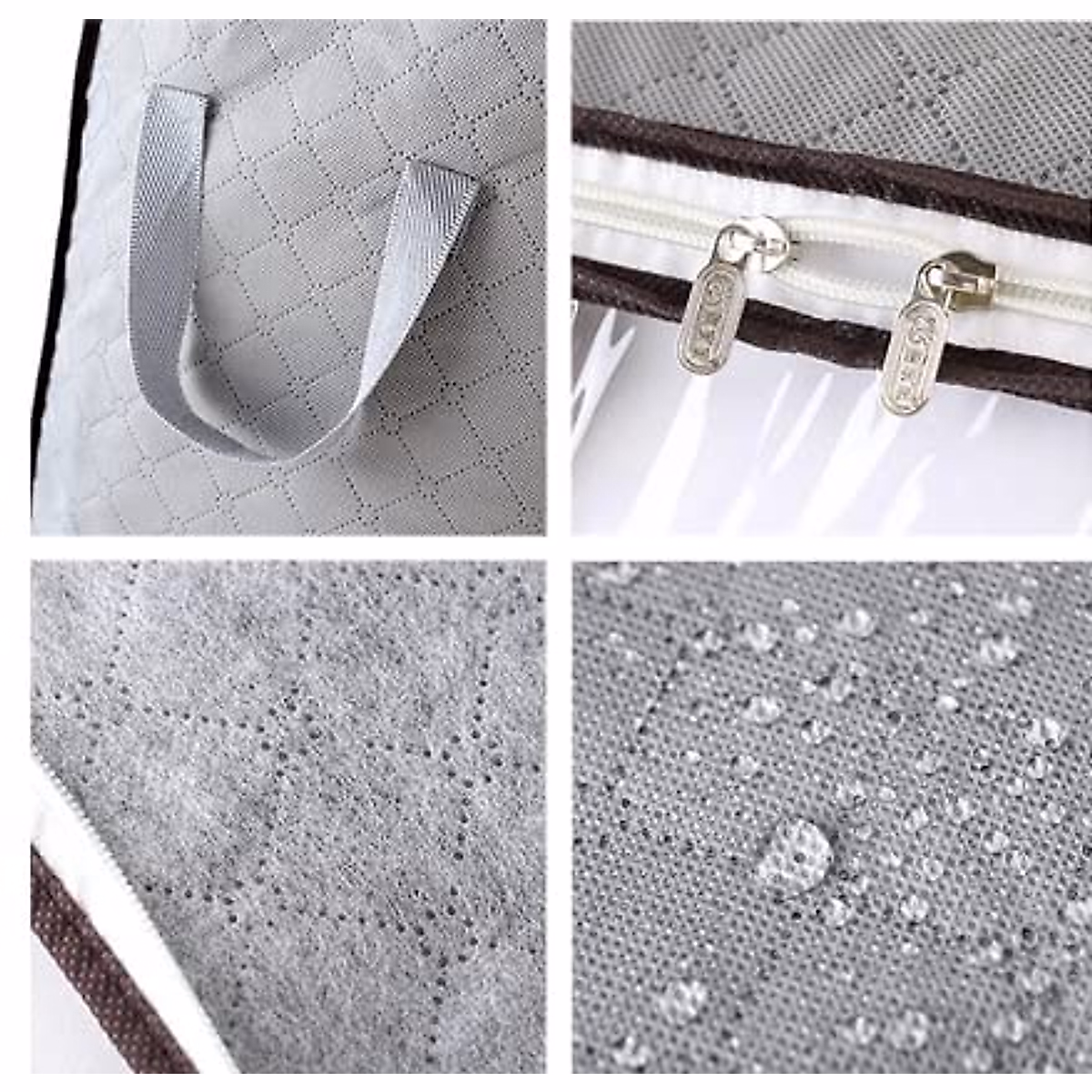 GUAGLL Quilt Storage Bag Non-Woven Foldable Window Handle Storage Bag for Clothes Quilt Toys