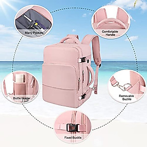 Hanples Large Travel Laptop Backpack for Women, Carry On Backpack, Hiking Backpack, Waterproof Durable Business Backpack with USB Charging Port, College Computer Bag, Fits 16 Inch Laptop