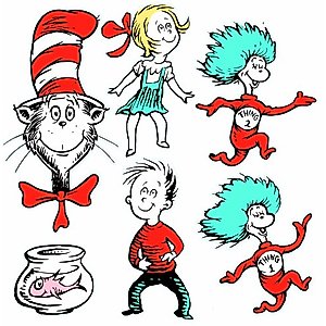Eureka Back to School Dr. Seuss The Cat in The Hat Classroom Decorations for Teachers, 6pc