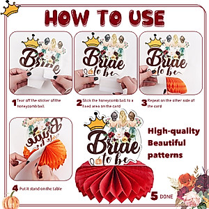 9 Pcs Fall Wedding Honeycomb Centerpieces Bachelorette Party Decorations Bride to Be Floral Little Pumpkin Table Topper Center Piece Fall Theme Miss to Mrs Bridal Shower Engagement Party Supplies