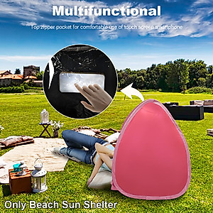LVOERTUIG Beach Sun Shelter, Mini Sun Shade for Beach, Full-Automatic Portable Sun Shelter Head Shade Protection Tent for Personal Sun Protection/Shelter Windproof and Sand-Proof