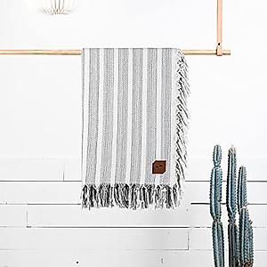 Slowtide - Dylan Throw Blanket ⎸ Turkish Throw Blanket ⎸100% Cotton - 74 x 89 Inches