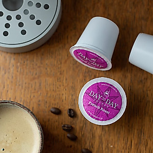 Day To Day 120-Count French Roast, Dark Roast Single Serve Coffee Pods for K Cups Keurig Brewers (French Roast, 120 Count (Pack of 1))