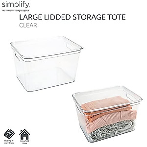 Simplify Large, Super Clear Lidded Storage Bin