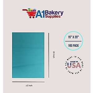 Caribbean Teal Tissue Paper 20 Inch x 30 Inch - 48 XL Sheets Premium Quality Tissue Paper by A1 bakery supplies