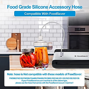 YEIO Mason Jar Sealer and Accessory Hose Compatible with FoodSaver Vacuum, a Manual Portable Pump Can Opener, Kit for Ball Regular & Wide-Mouth, kitchen Tools, White