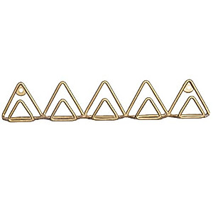 MyGift Modern Gold Metal Wall Key Rack Organizer for Wall with 5 Hooks and Triangle Design
