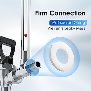 Waterdrop Sight Glass Spigot, Replacement for The Berkey® Gravity-Fed Water Filtration System, Clear View Water Level with Red Floating Ball, Durable Metal Material