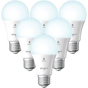 Sengled Alexa Light Bulb, Smart Light Bulbs That Work with Alexa Only, Bluetooth Mesh Standard A19 E26 Dimmable LED Bulb Daylight 5000K, 60W Equivalent 800LM, High CRI, High Brightness, 6 Pack