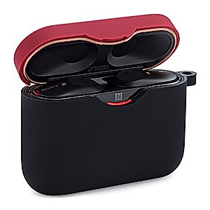 Knox Gear Soft Silicone Carrying Case Cover with Carabiner for Sony WF-1000XM3 Truly Wireless Noise Cancelling Earbuds