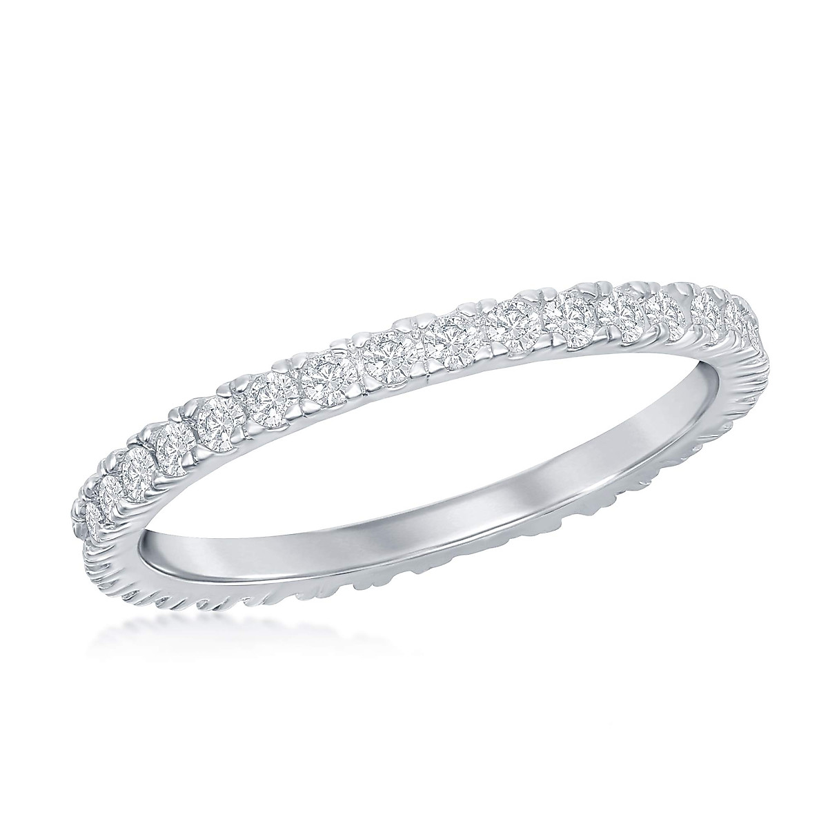 Silvertone Simulated Brilliant Diamond CZ 2.00ct Round Halo Engagement Ring and Band Set (Size 9)