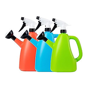 KELINFONG Water Buckets for Plants Gardening Home Use Watering Cans Spray Bottle Dual Use Water Bottle Sprayer Multifunctional Practical Garden Tools (Red, One Size)