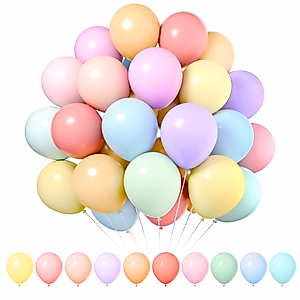 60Pcs Balloons 12 Inch Easter Balloons Pastel Balloons Macaron Balloons for Arch Decoration Balloons Assorted Colors Latex Balloons Matte Balloons Colorful Balloons for Wedding Graduation Baby Shower