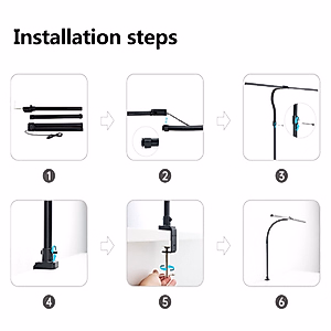 Architect Desk Lamp, Desk Light, LED Desk Lamp, Clip on Light 24W 5 Color Modes 5 Dimmable Flexible Gooseneck Clamp Light Remote Control for Office Home Workbench Drafting Study Dormitories