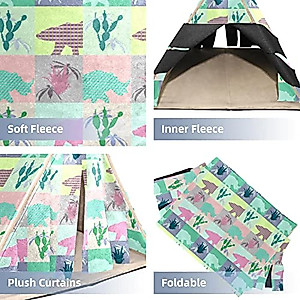 Y-DSIWX Guinea Pig Hideout Cozy Hamster House Cave for Bunny Chinchilla Hedgehog Small Animal Checkerboard Animals