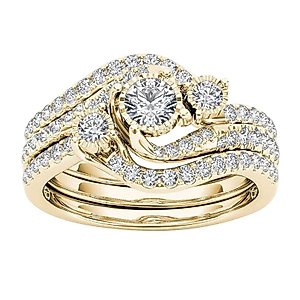Simulated Diamond Ring for Women Proposal Ring CZ Engagement Wedding Rings Elegant Zirconia Jewelry Gift (C, 7)