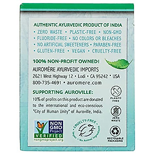 Ayurvedic Herbal Toothpaste in a Jar, Fresh Mint (4.16 oz) (Pack of 1 (4.16 oz))