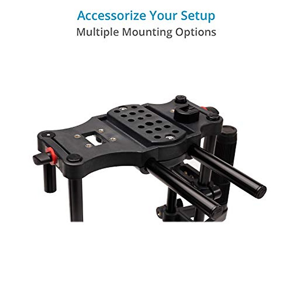 Filmcity Power Video Camera Cage Rig for DSLR/DSLM Cameras. Ergonomic & Secure Support, Adjustable Grip Handles. Quick Mounting, Multiple Accessory Threads, 1/4"-20 & 3/8"-16 Tripod Threads (FC-CTH)