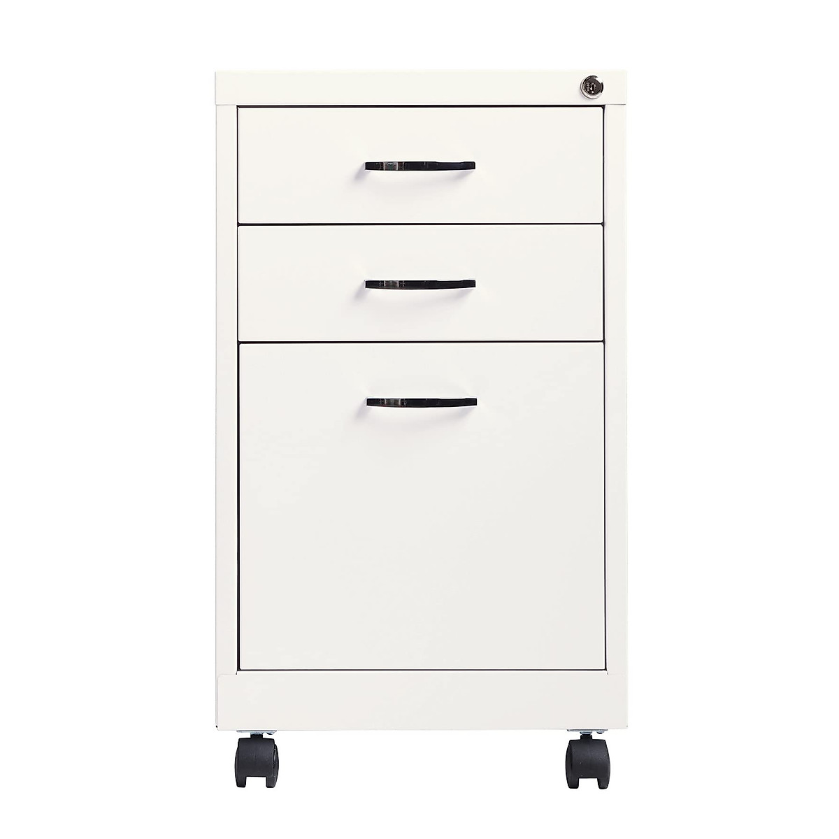 Space Solutions 3 Drawer Mobile Filing Cabinet in White