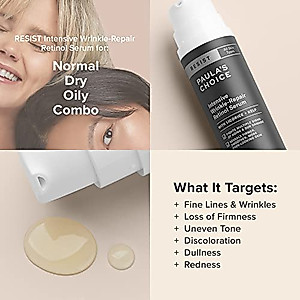 Paula's Choice RESIST Intensive Wrinkle-Repair Retinol Serum, Squalane, Vitamin C & E, Anti-Aging & Wrinkle Treatment, 1 Ounce
