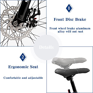 Max4out 26 inch Fat Tire Mountain Bike, 21 Speed with Dual Front Suspension, Double Disc Brake and High Carbon Steel Frame Anti-Slip Bicycle, Mens and Womens, Black