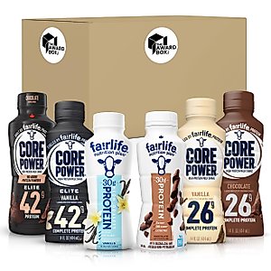 The Award Box Assortment of Fairlife Protein Shakes Chocolate Vanilla Nurtition and Elite 6 Pack, 11.5 Ounces 30g of Protein
