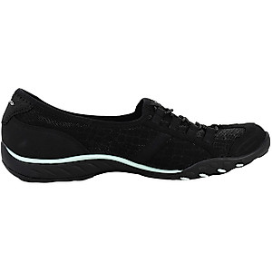 Skechers Women's Spectacular Breathe Easy Sneaker Black/Aqua 7.5