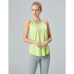 5 Pack Women's Workout Tops, Athletic Racerback Tank Tops for Women, Mesh Sleeveless Shirts Yoga for Gym Running (Set 3, Small)