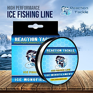 Reaction Tackle Ice Monofilament – Ice Fishing Mono Line, Tip-Up Line - Neon Orange - 4LB / 1000yds