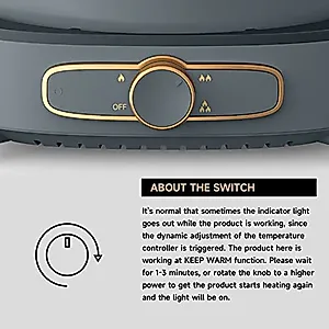 Dezin Hot Pot Electric with Divider, 5L Double-Flavor Electric Shabu Shabu Pot, Removable Non-Stick Dual Sided Electric Cooker, 3" Depth Divided Pot with Multi-Power Control, 2 Silicone Ladles Included