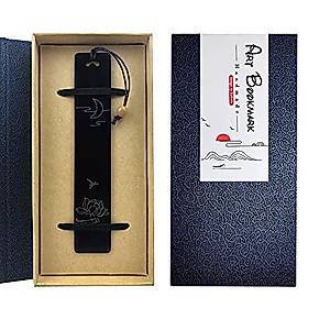 FS Premium Handmade Bookmark for Women Inlaid Silver Wire by Hands Quality Solid Wood Classical & Light Luxury (Silver)