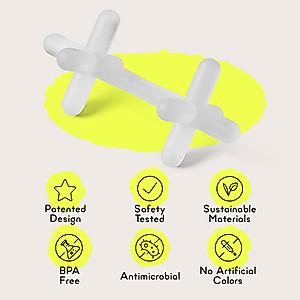 Silicone Baby Teething Toys - Baby teether for Infants, Toddlers, Newborns, CPSIA Certified, FDA Formulated Material