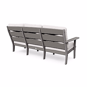 POLYWOOD® Lakeside Sofa, Black/Grey Mist