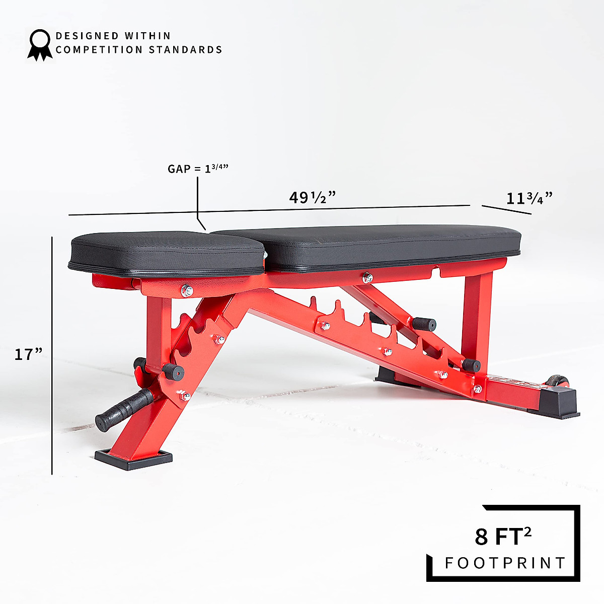 Rep Adjustable Bench, AB-3100 V3 (Red)